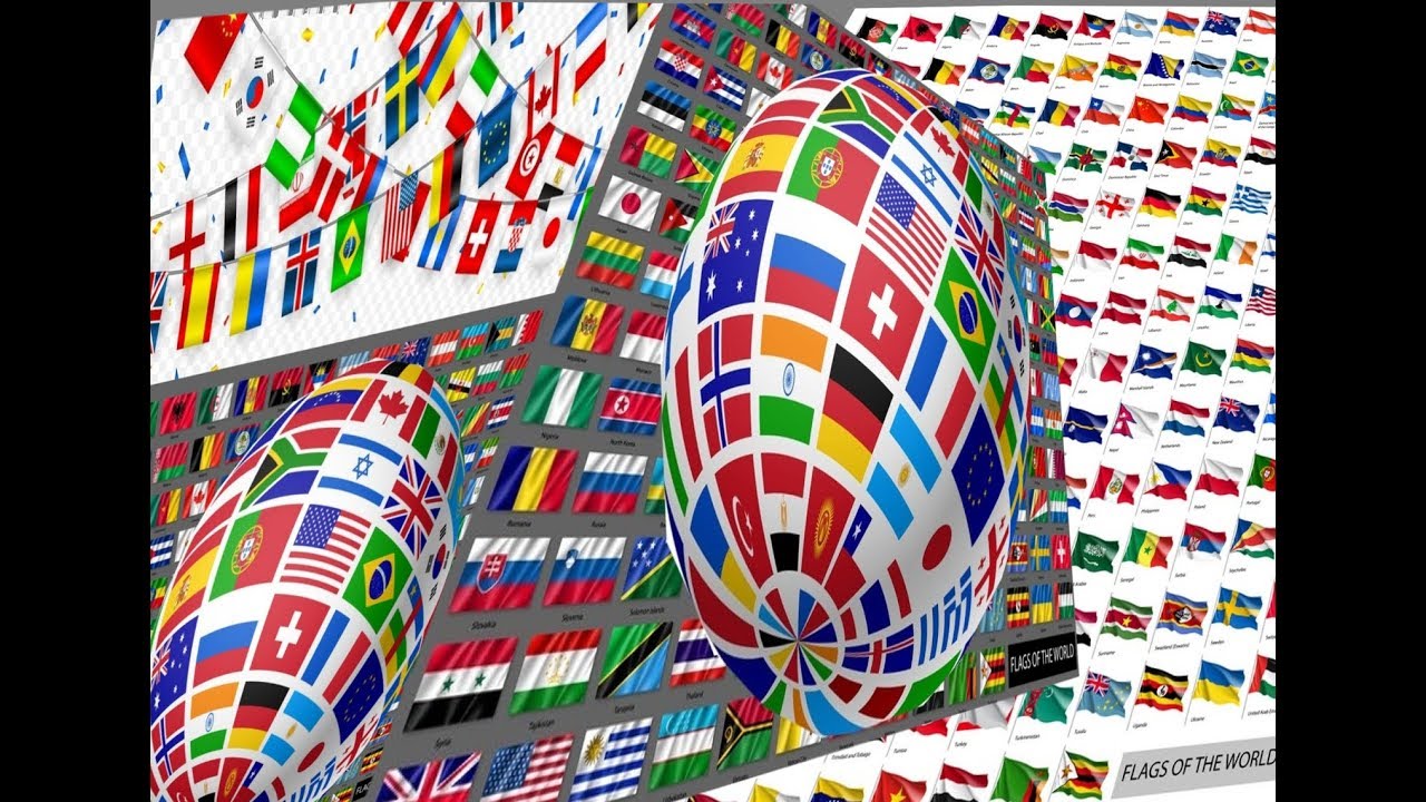 Over than 250 realistic waving flags of whole world offer to watch this ...