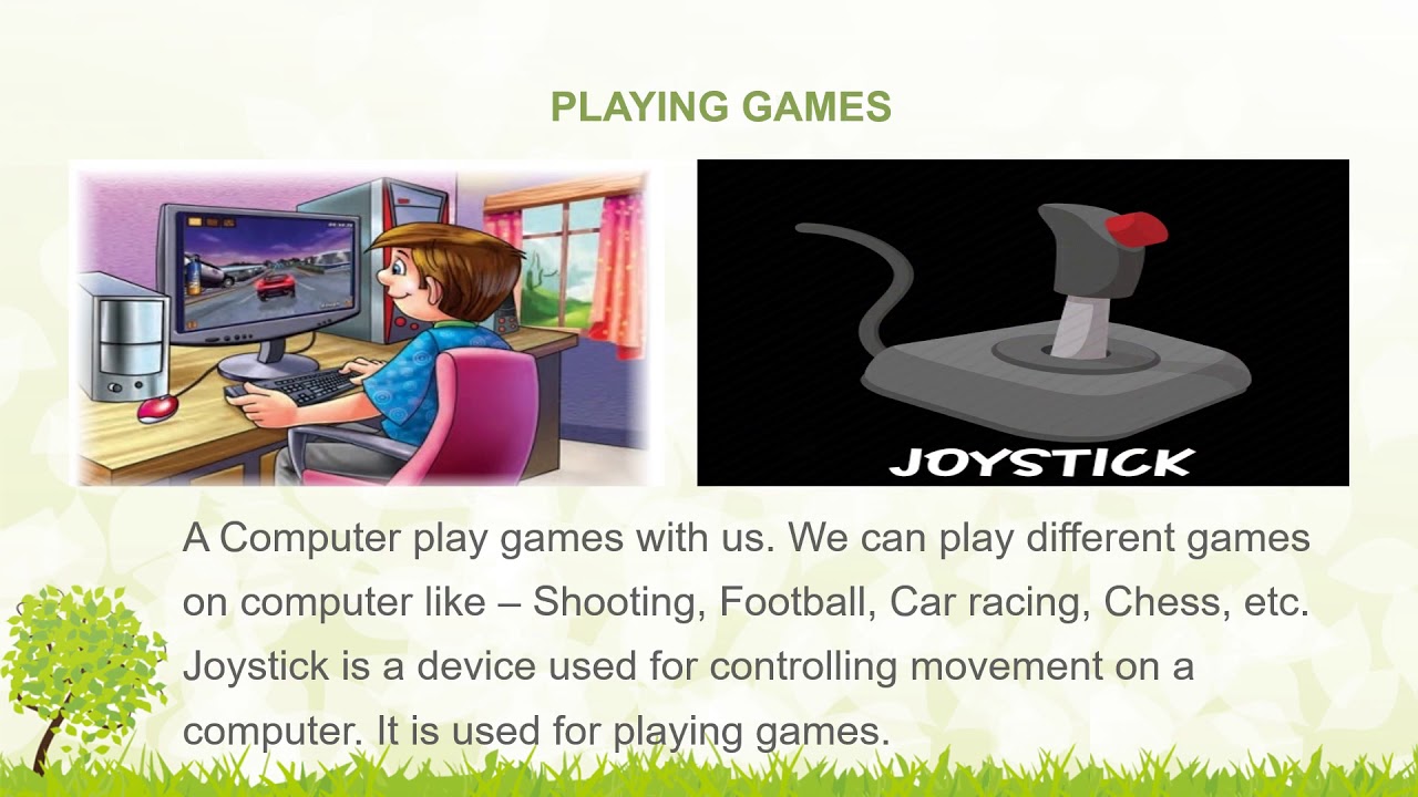 Class 1, Computer, Chapter 2 Uses of a computer by Nikita Kain - YouTube