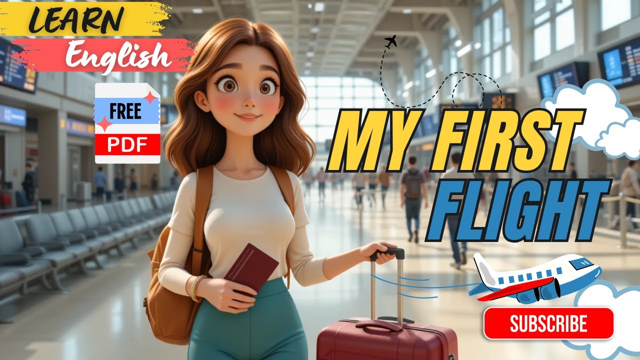 My First Flight | Improve your English | Learn English Through story ...