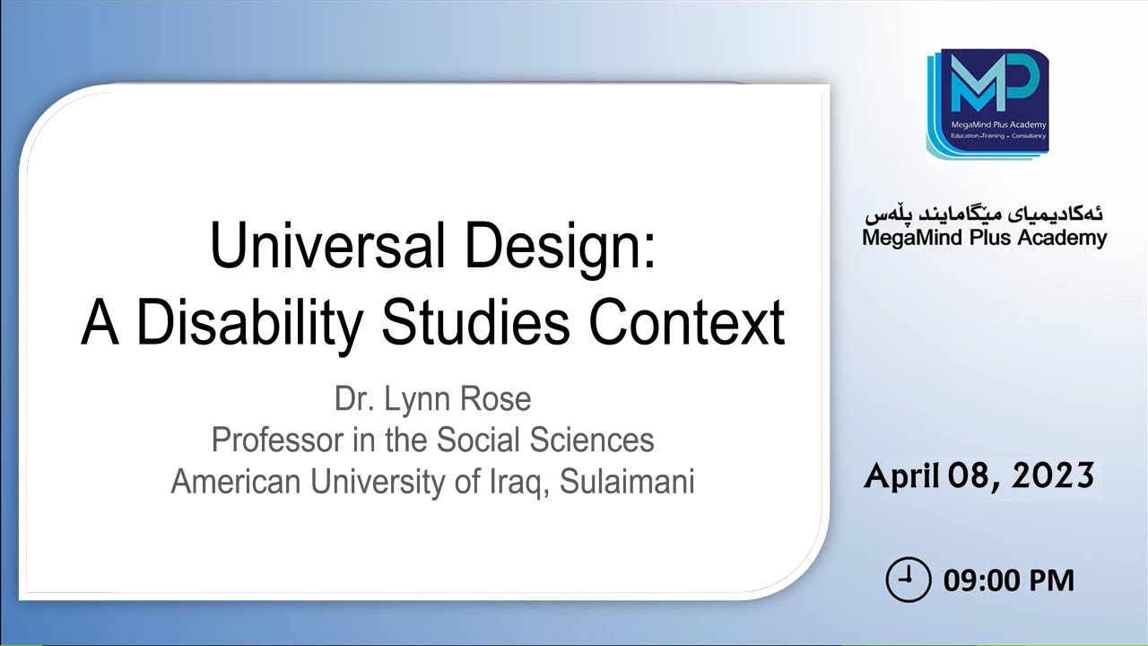 Universal Design in the Context of Disability Studies - YouTube