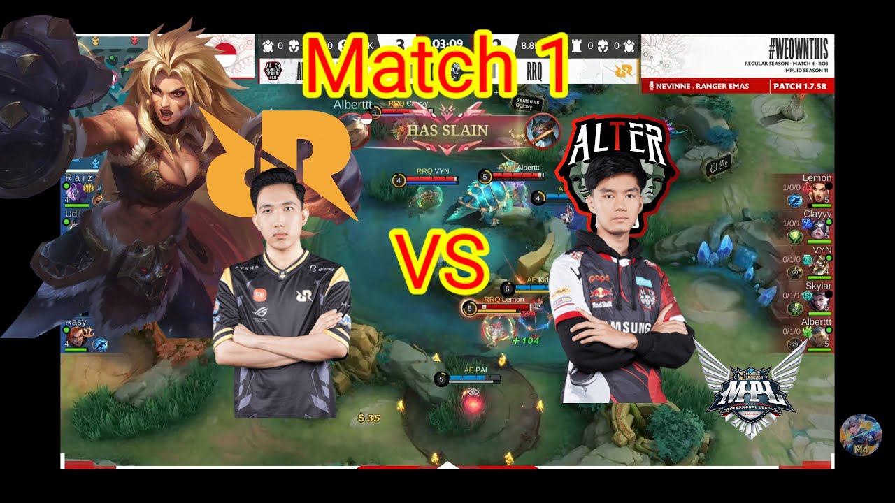 Armora_Gaming MPL season 11, MASHA LEMON MENGGILA !! MATCH 1 RRQ VS ALTER EGO - YouTube