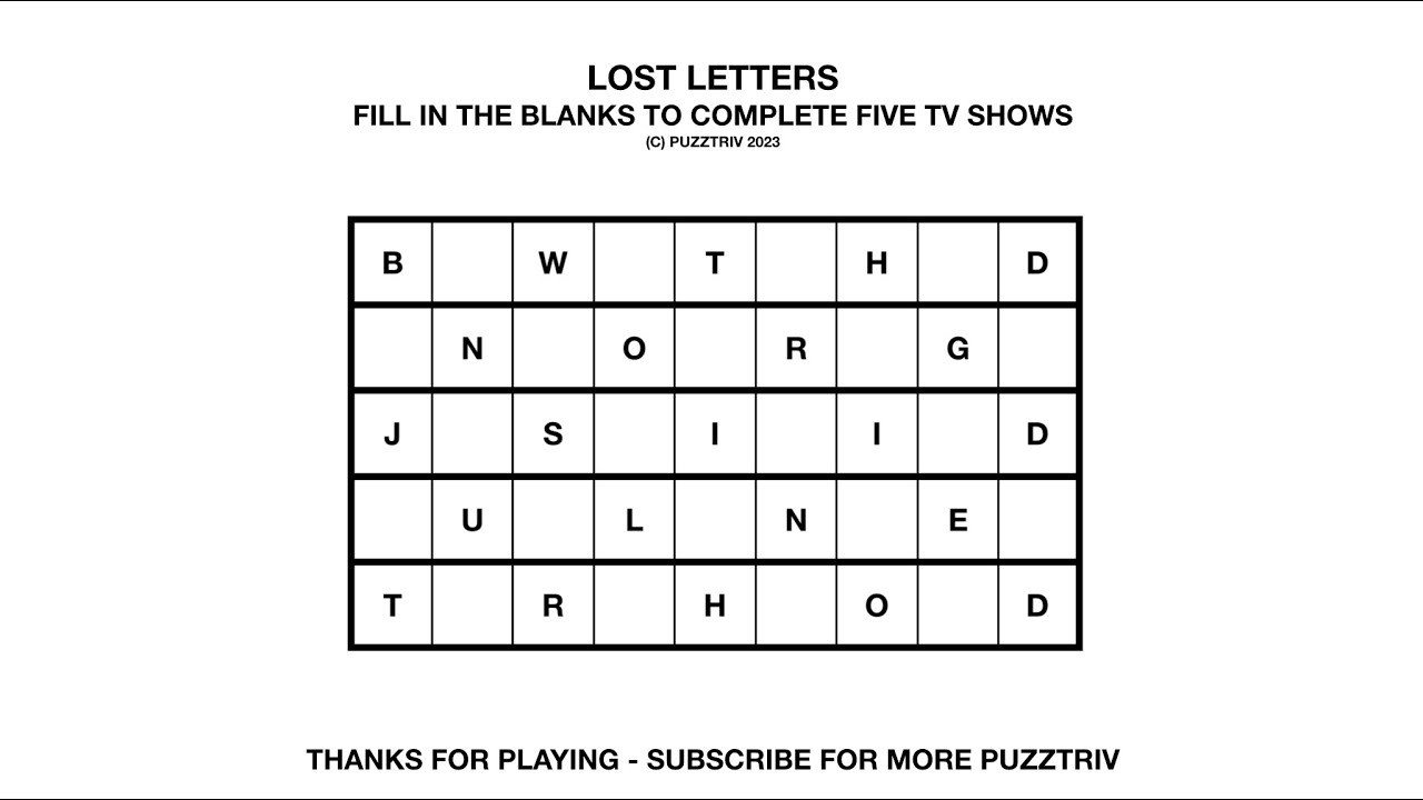 LOST LETTERS - TV shows - YouTube