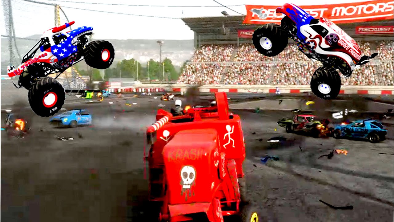 Monster Jam Madness #13: Epic Monster Truck Jumps & Demolition Derby ...