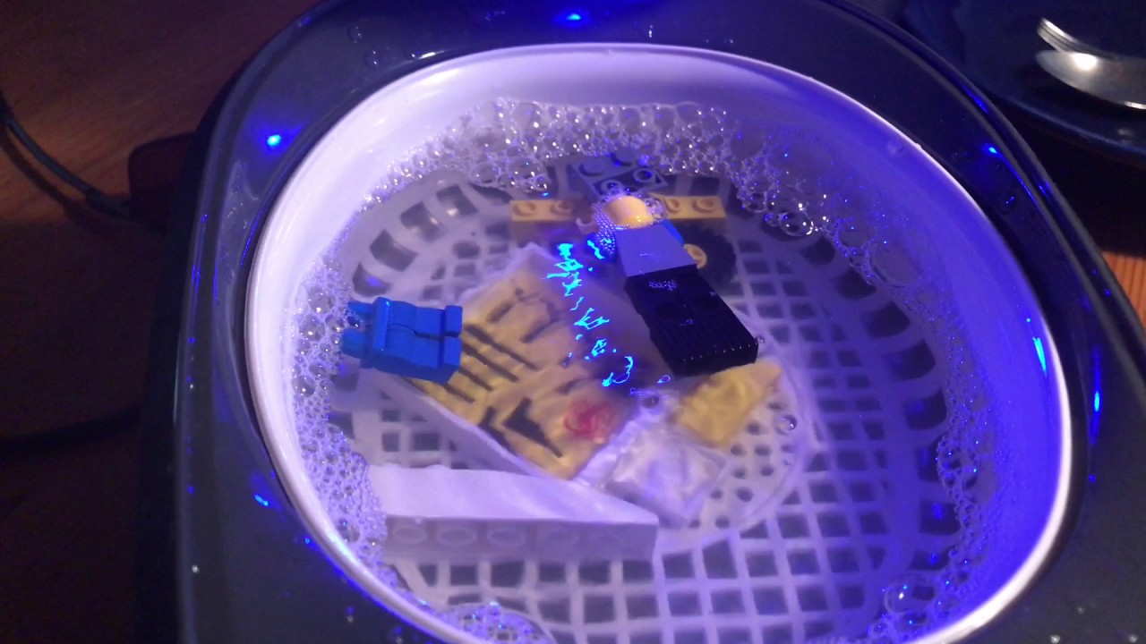 How to clean Lego with an Ultrasonic cleaner Lego brick cleaning DIY ...