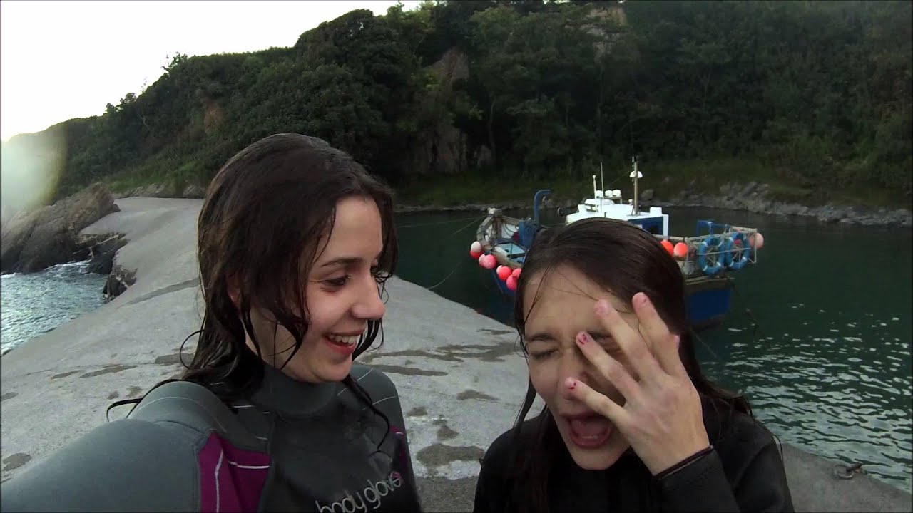 Jumping at Stackpole Quay - YouTube