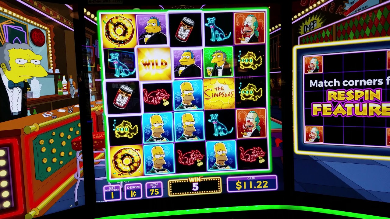 The Simpsons slot machine - YouTube
