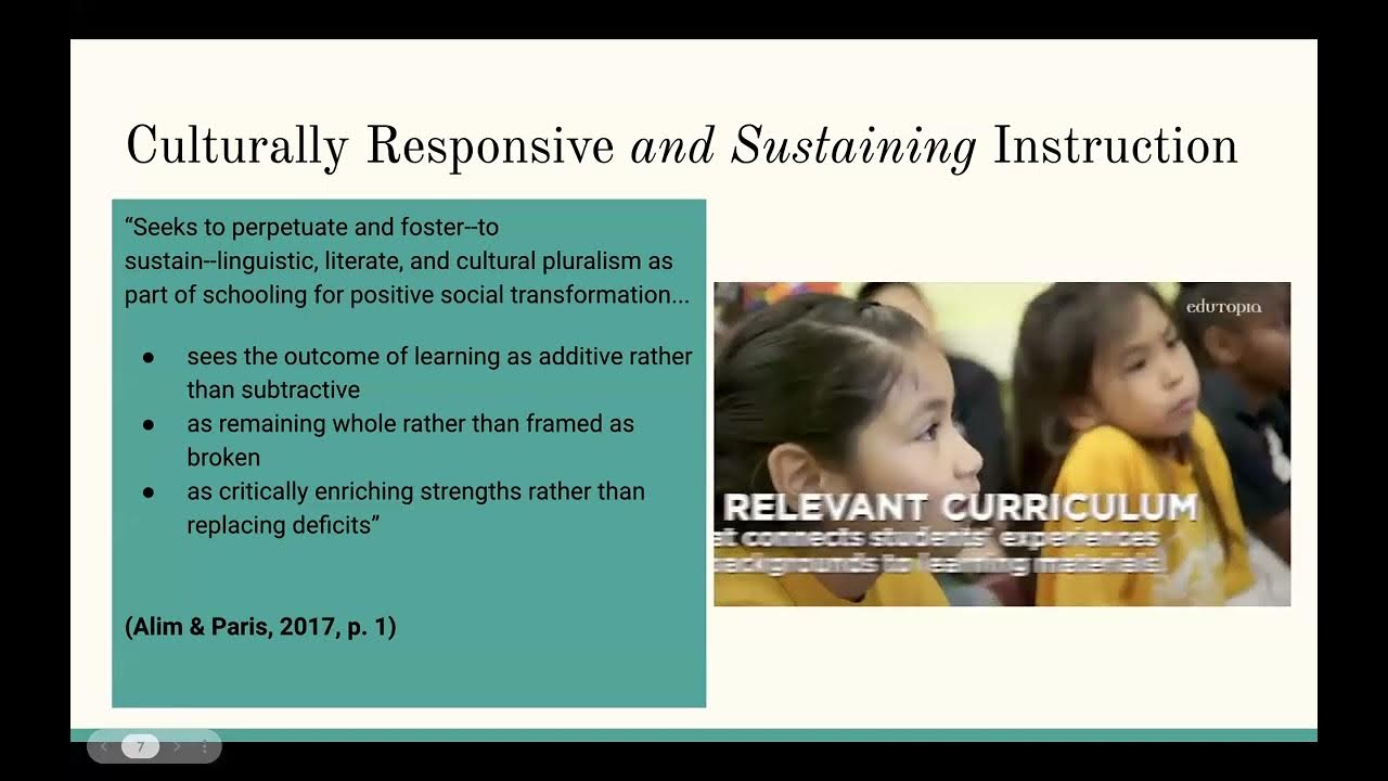 Culturally Responsive Literacy Instruction - YouTube