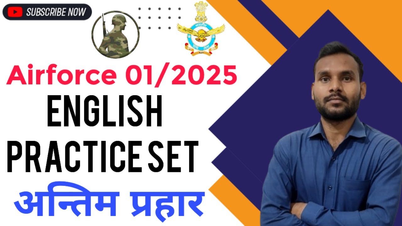 Air Force 1/2025 अंतिम प्रहार। 02 । Air Force English Practice / Air ...