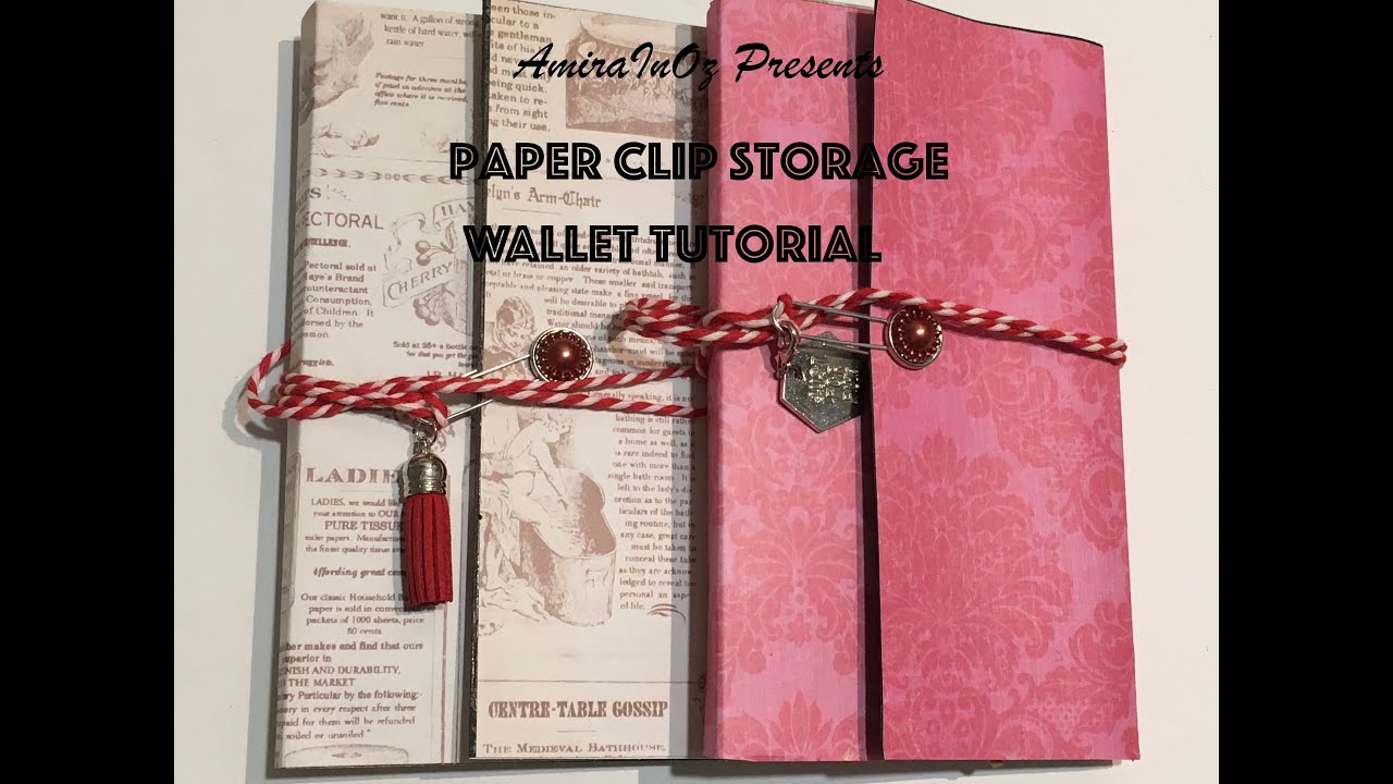 Paper Clip Storage Wallet (w Paper Clip Closure) Tutorial - YouTube
