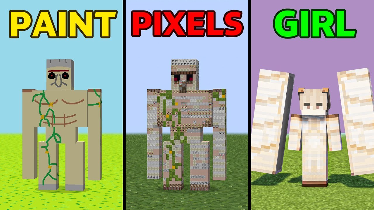 paint vs pixels vs girl - YouTube
