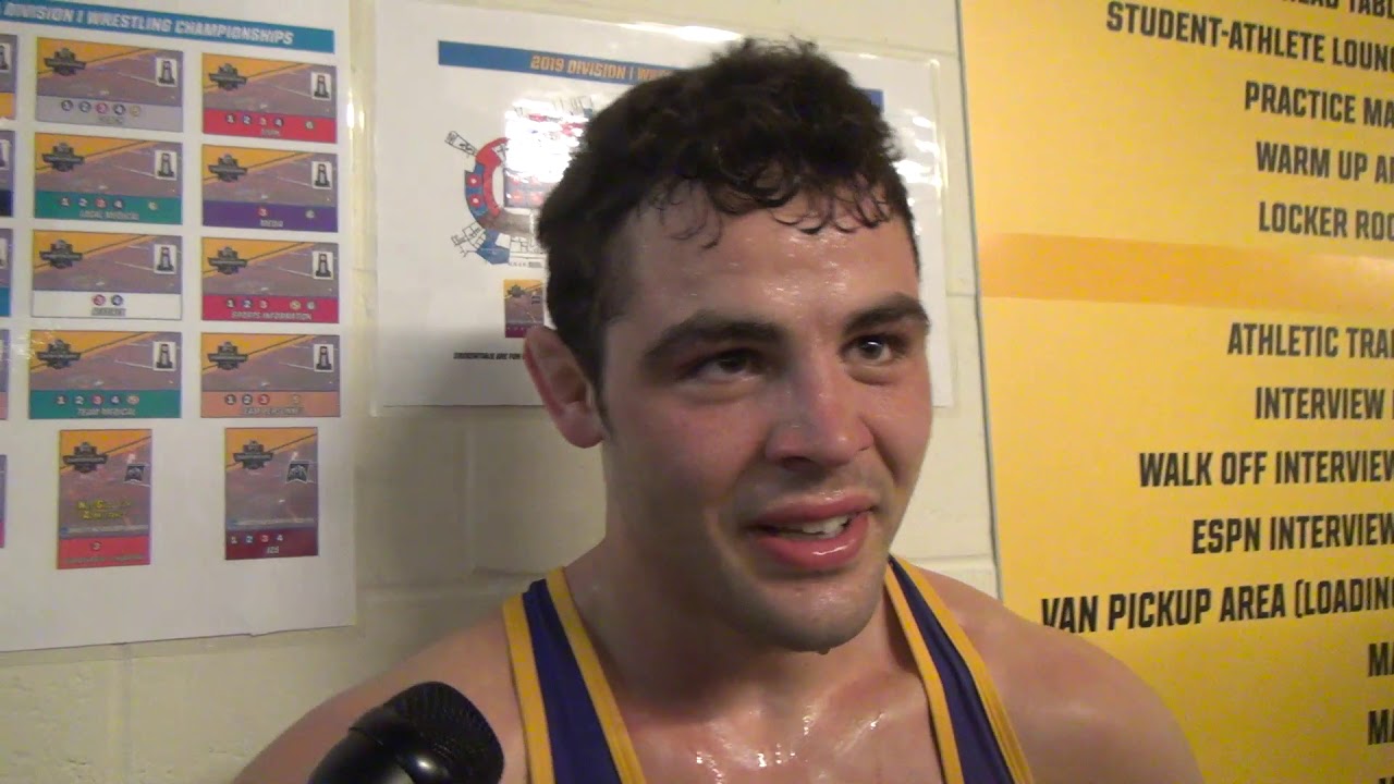 Bryce Steiert (UNI) after Rd 2 win at 2019 NCAAs - YouTube