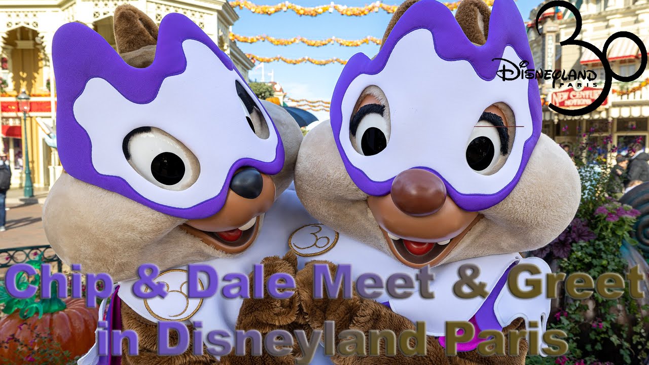 8K Ghost Chip & Dale Meet & Greet during Halloween time at Disneyland ...