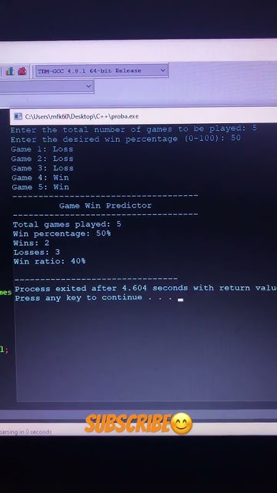 Win Prediction Ide Dev C Cppprogramming Youtube