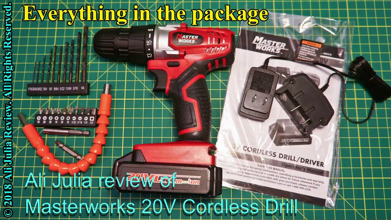 Masterworks 20V Cordless Drill (cordless drill product review) - YouTube