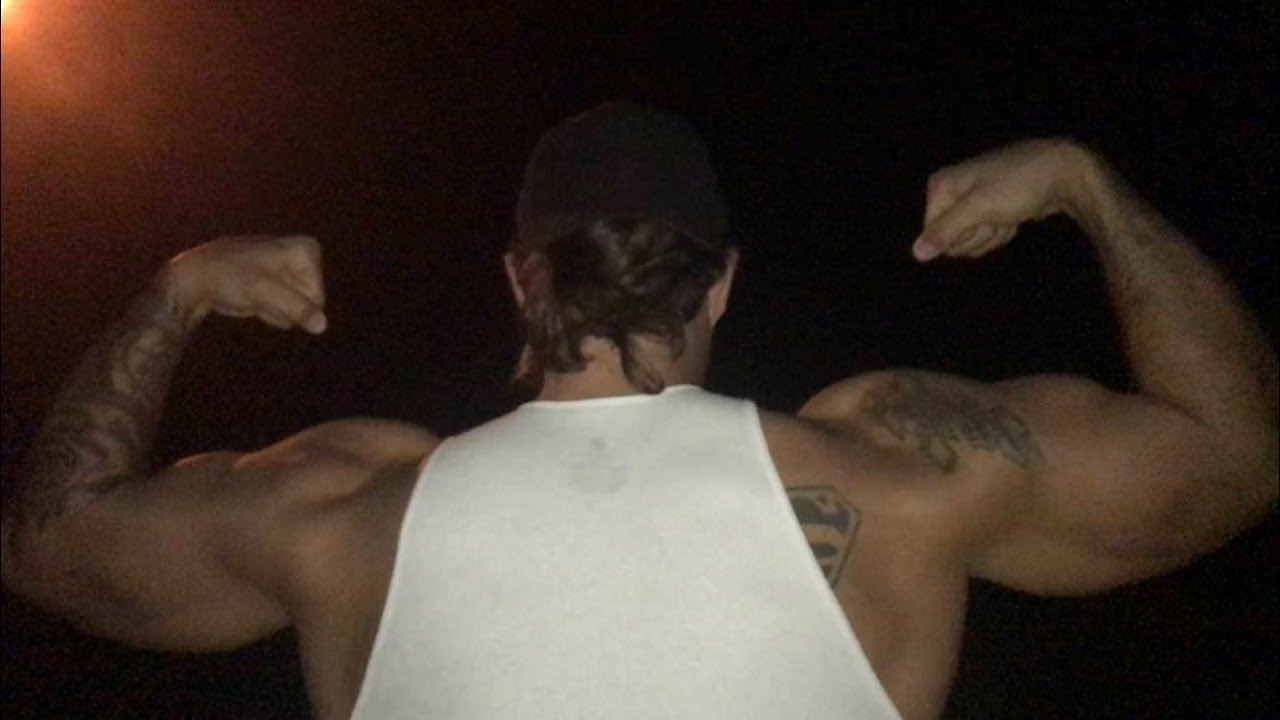 FRONT double Bicep Flex - physique update 220lbs - YouTube