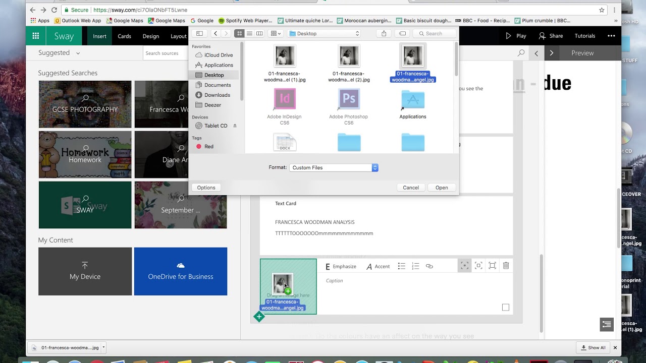 Posting image and text to SWAY - YouTube