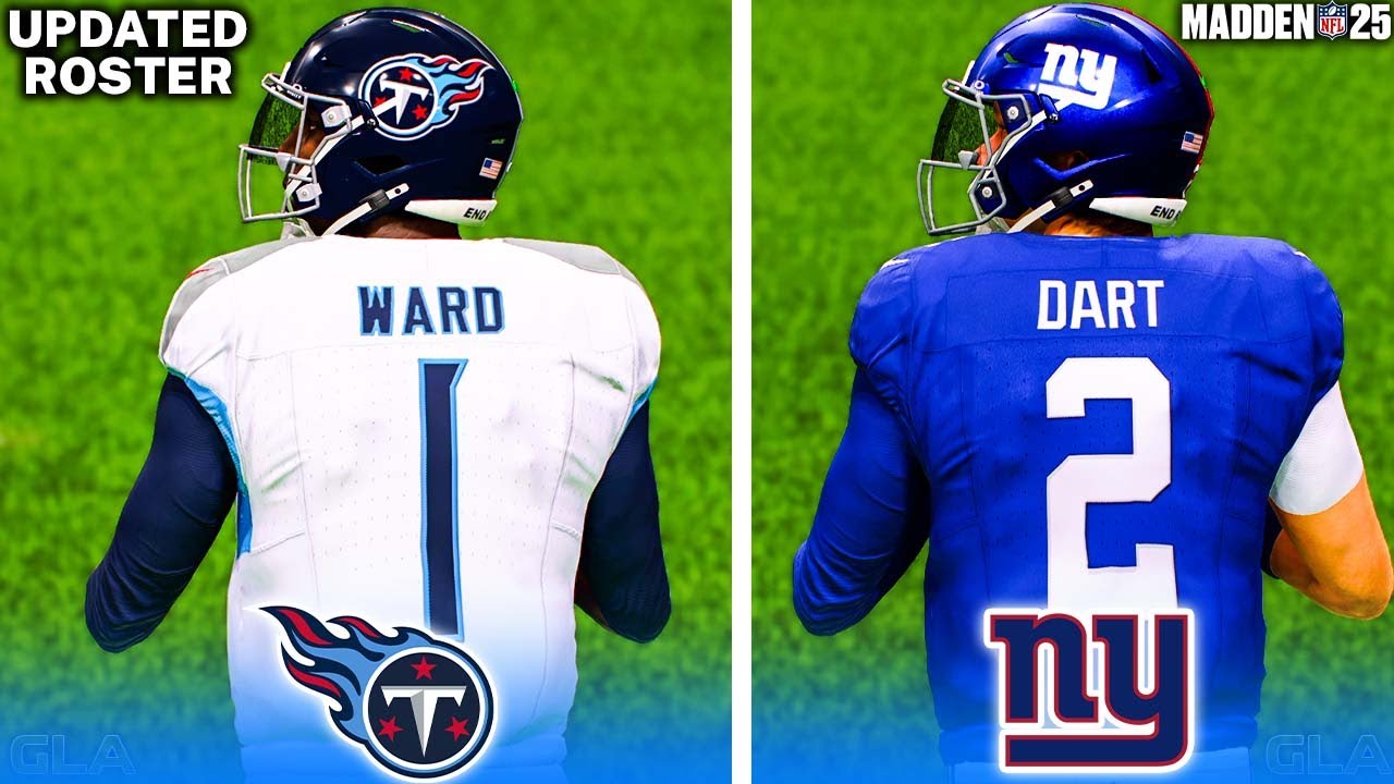 Cam Ward Titans vs. Jaxon Dart Giants | 2025 NFL Draft Rosters | Madden ...