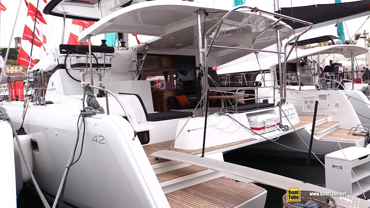 2019 Lagoon 42 Catamaran - Deck and Interior Walkaround - 2018 Cannes ...