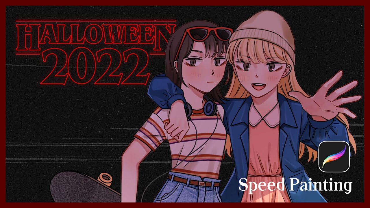 Halloween Speed Paint // ฮาโลวีนนี้มีคลิปวาดรูปมาให้ดูกัน 👻 - YouTube