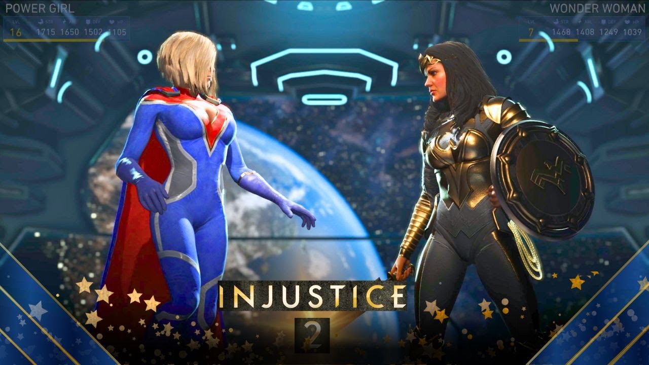 Injustice 2 Power Girl Vs Wonder Woman Youtube