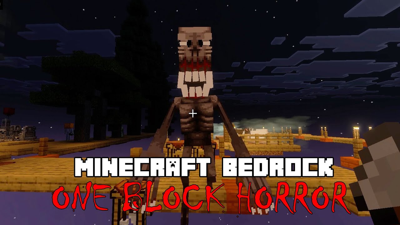 Night Dweller Datang di Minecraft: Bedrock Horror One Block #7 - YouTube