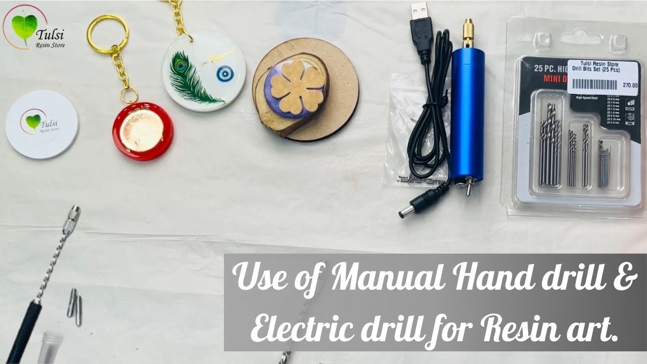 Use of Manual Hand drill & Electric drill for Resin art | Epoxy Resin ...