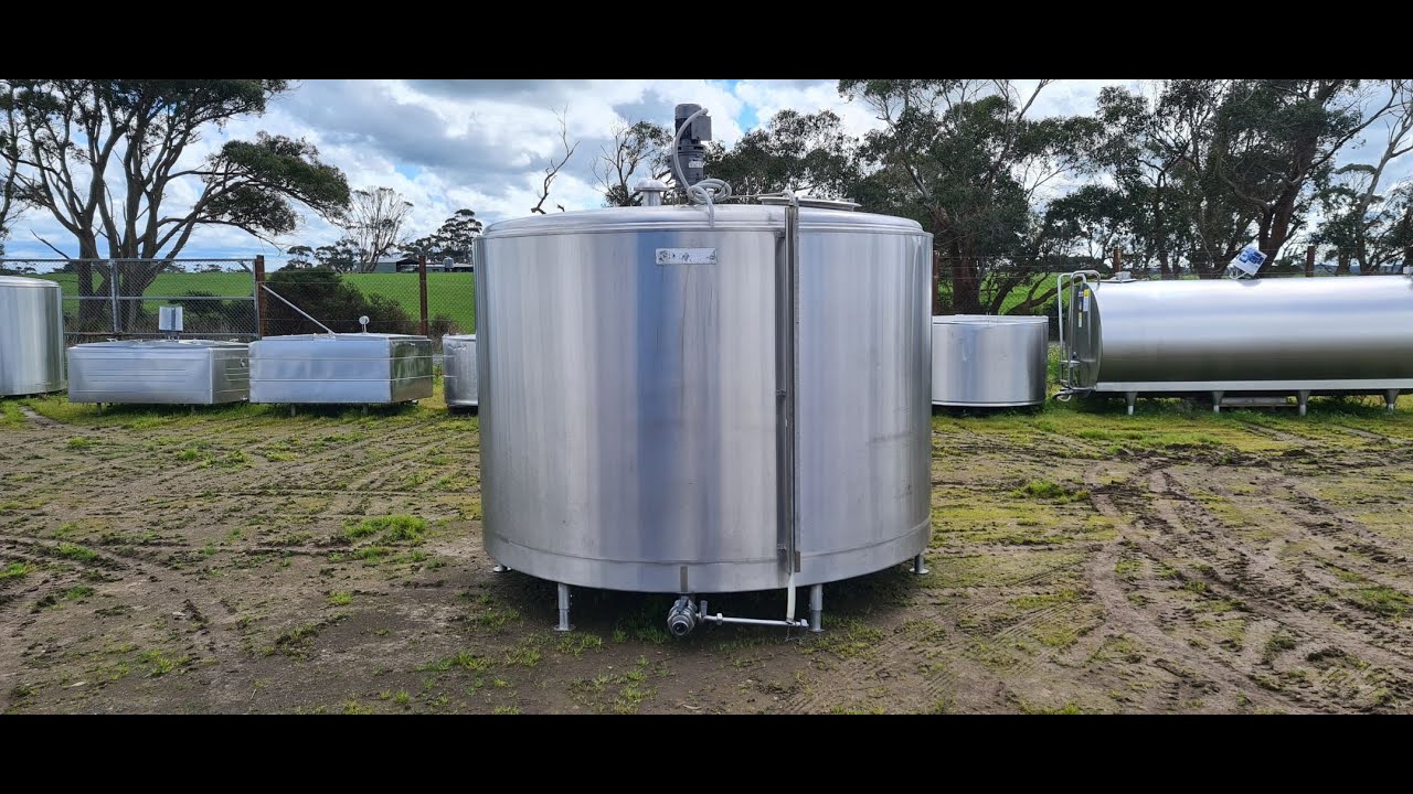 VAT 613- STAINLESS STEEL TANK, MILK VAT 7000lt - YouTube