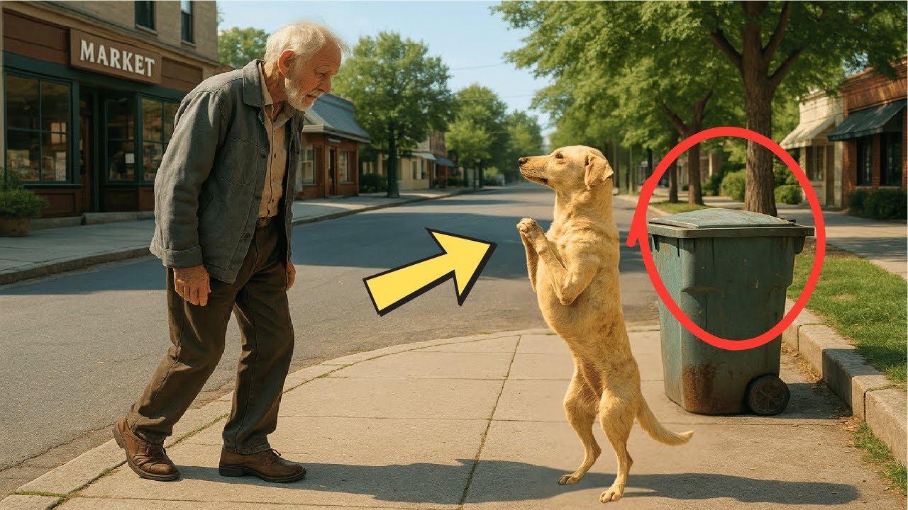 Old Man Finds Dog Pleading for Help at Trash Can – What He Found Broke ...