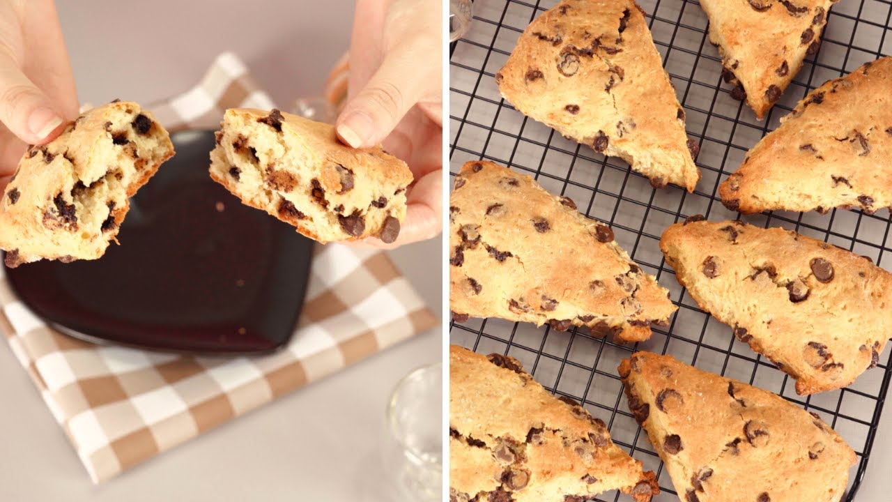 SCONES RECIPE WITH CHOCOLATE CHIP | Amazing English chocolate chips ...