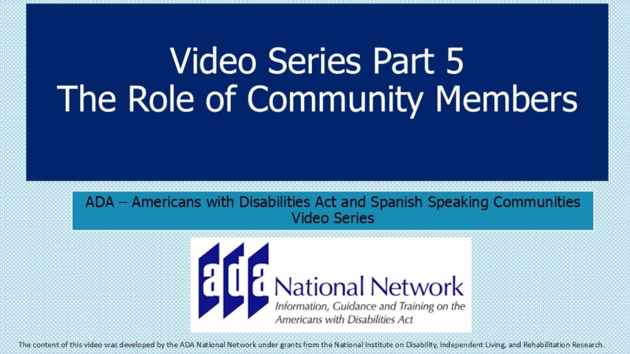 The Role of Community Members - YouTube