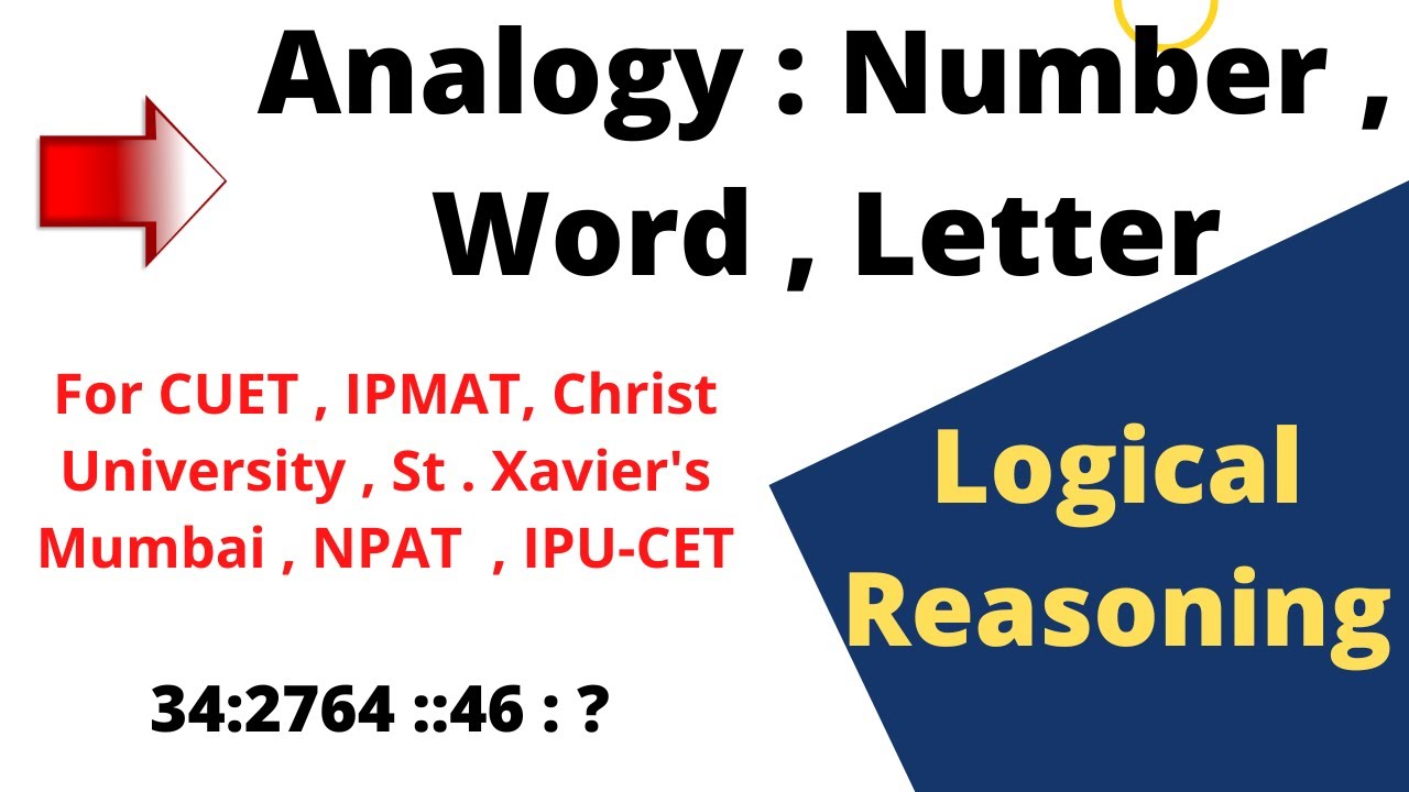 Analogy : Number , Letter , Word // Logical Reasoning // CUET , IPMAT ...