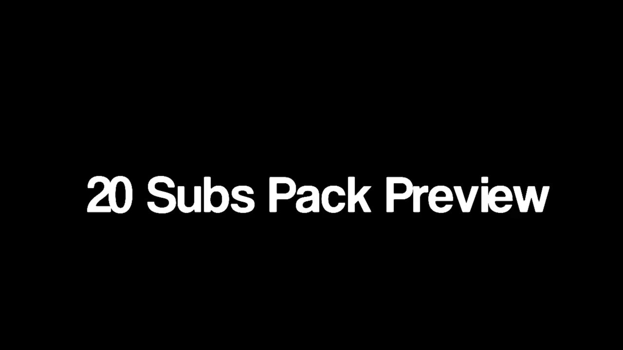 20 Subs Pack (Preview) (Sticknodes) - YouTube