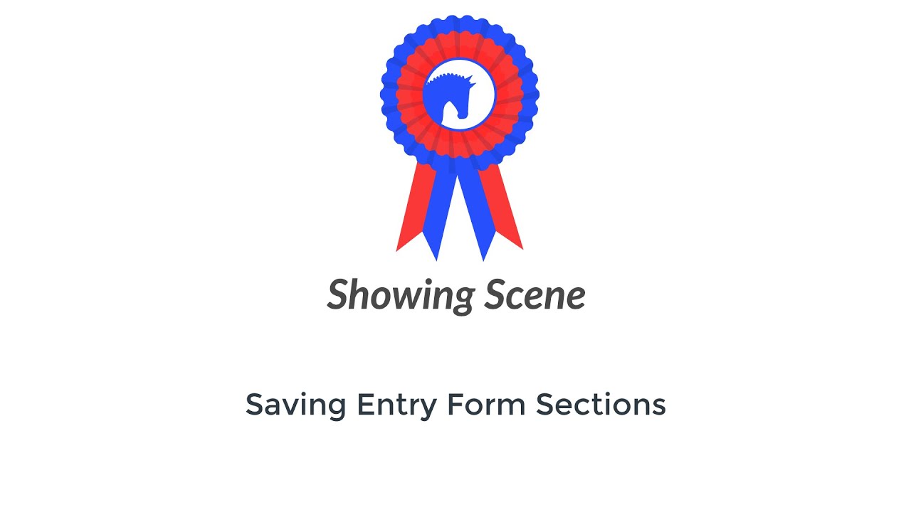 Showing Scene - Entry Forms - Saving When Form Section Completed - YouTube