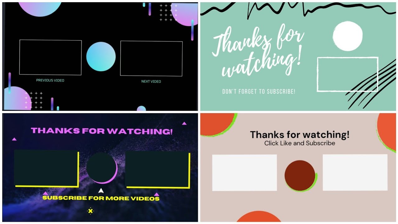 Best 4 Outro Template Free Download + No Copyright | Download Link On ...