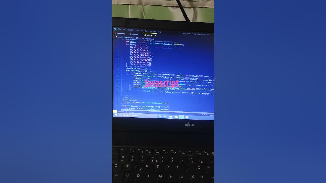 😎tictactoe Game Using Html Css Js Coding Code Cwh Webdeveloper Coder Webdevelopment