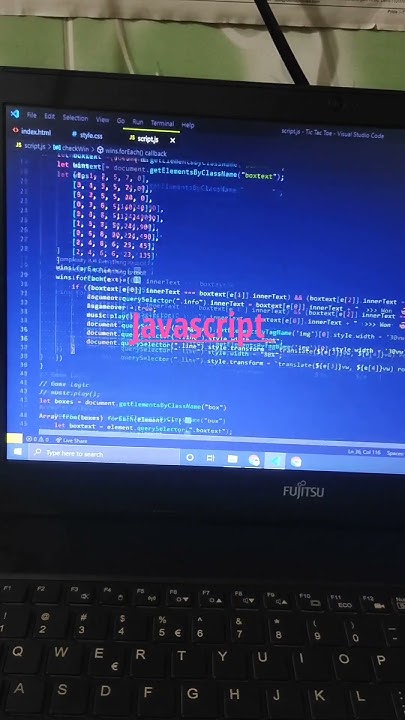 😎tictactoe Game Using Html Css Js Coding Code Cwh Webdeveloper Coder Webdevelopment