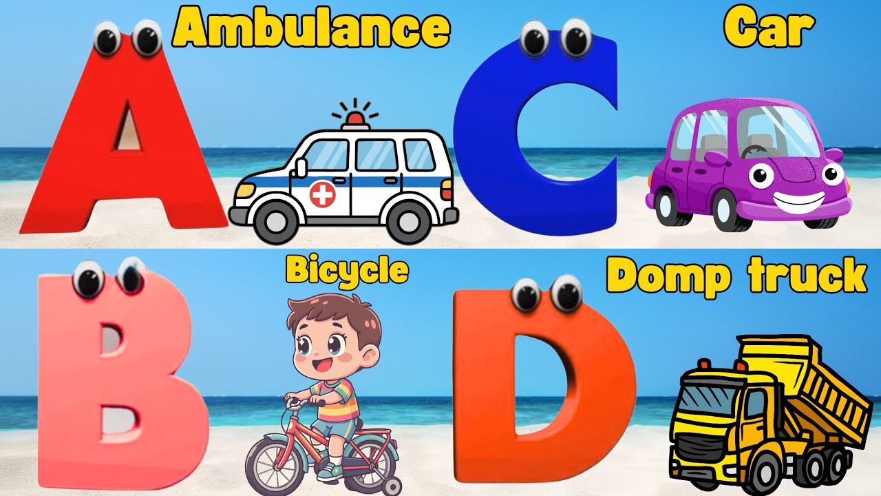 Vehicles Alphabet Song for kids | Vehicle ABC Song | Phonics for Kids ...