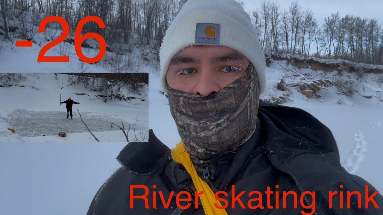 Outdoor skating rink in deep river valley! - YouTube