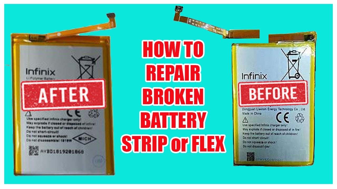 HOW TO REPAIR BROKEN BATTERY STRIP or FLEX EASY WAY - YouTube