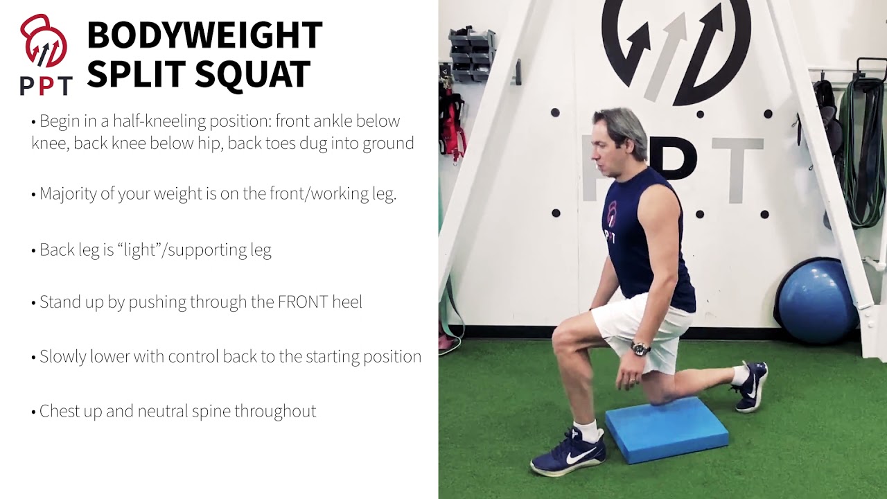 Bodyweight Split Squat - YouTube
