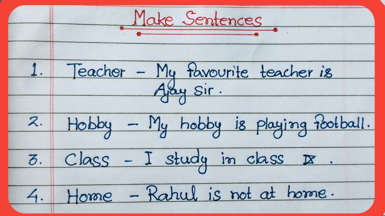 How to make sentences | Make sentences in English | Make sentences from ...