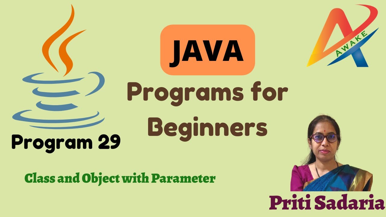 Java Programming Tutorial Class And Object With Parameter Youtube 6071