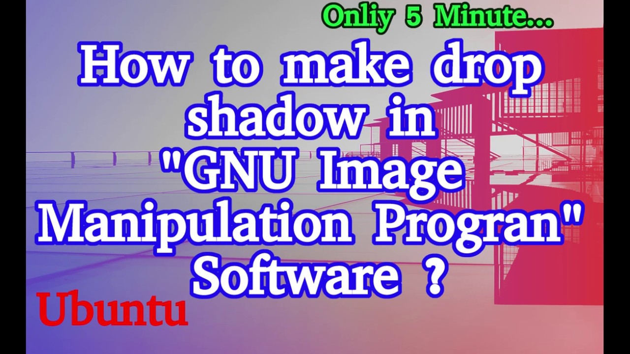 How to make text shadow in GNU image editor software - YouTube