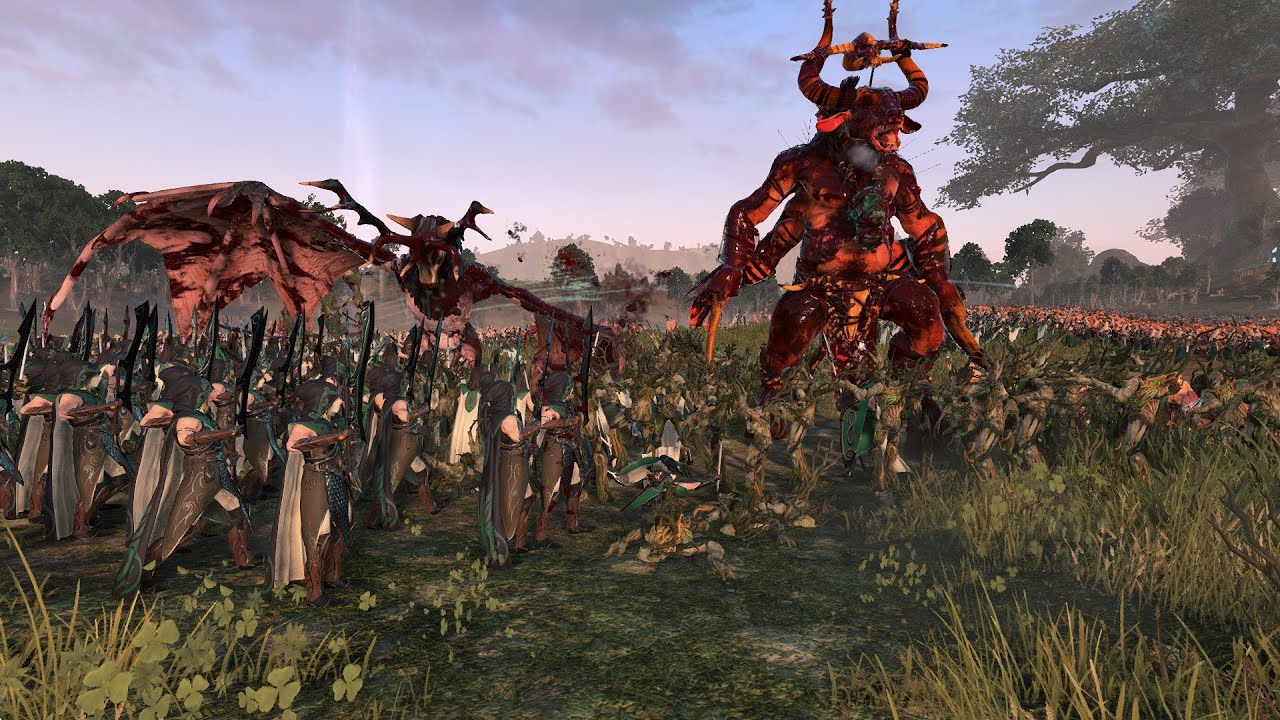 preyton, ghorgon and jaberslythe mod showcase! beastmen vs wood elves ...