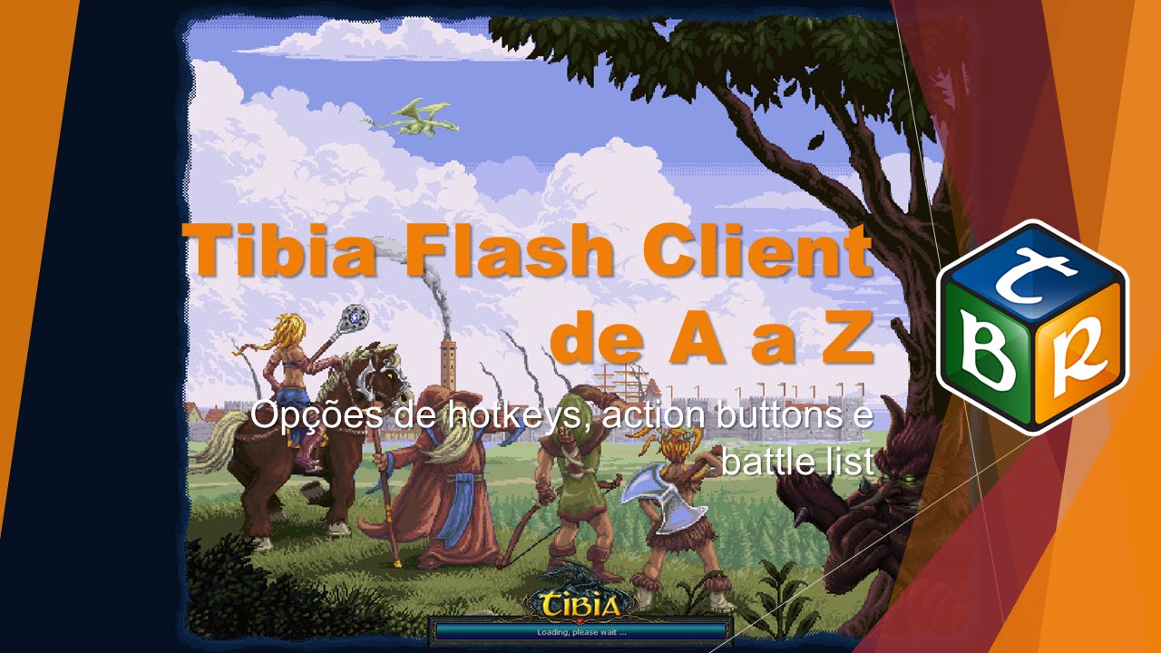 TIBIA FLASH CLIENT de A a Z #05 Opções hotkeys, action buttons e battle ...