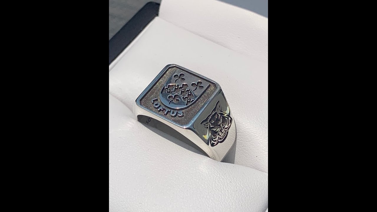 Loftus Family Crest ring - YouTube