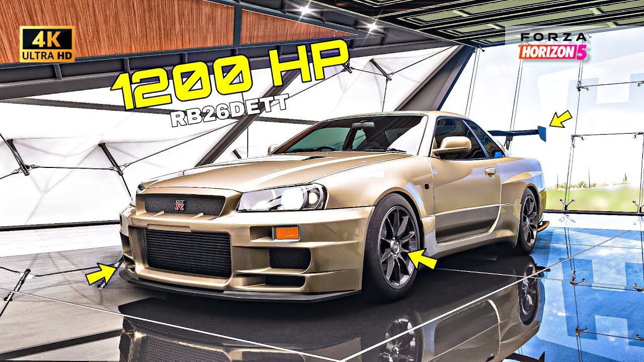 Smokey Nagata Nissan R34 GTR Customization - Forza Horizon 5 | Gameplay ...