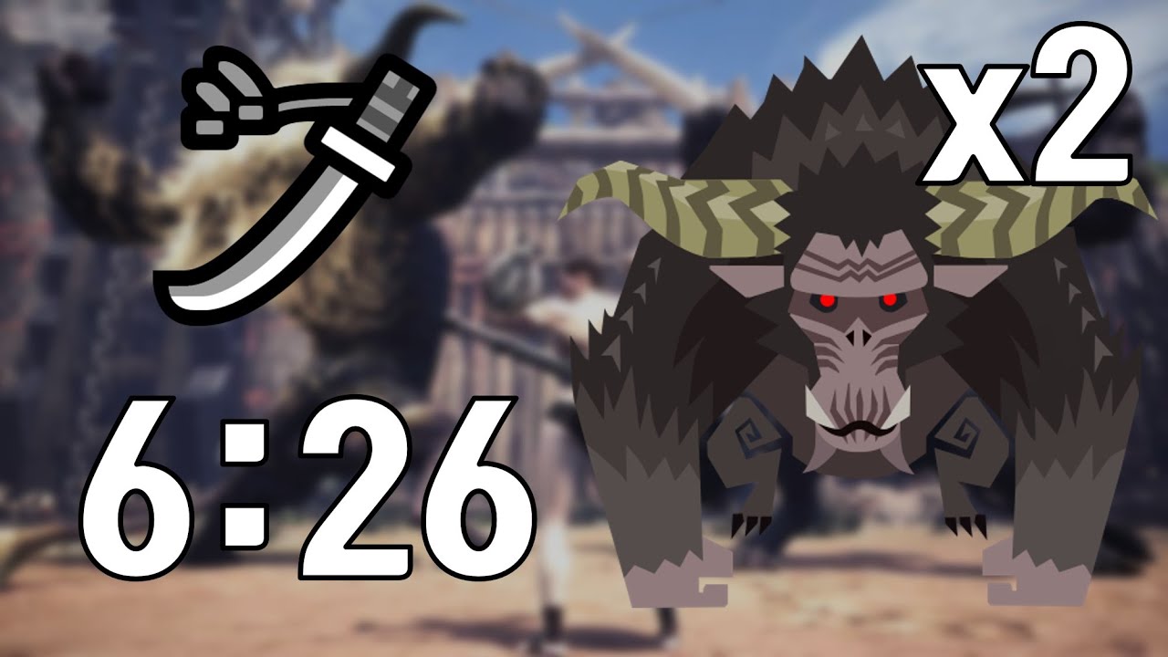[MHW:I] 라잔 2마리 태도 6:26 (Rajang x2 longsword) - YouTube