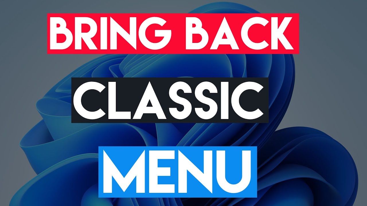 How To Get Back Windows 10 Right Click Menu to Windows 11 - YouTube