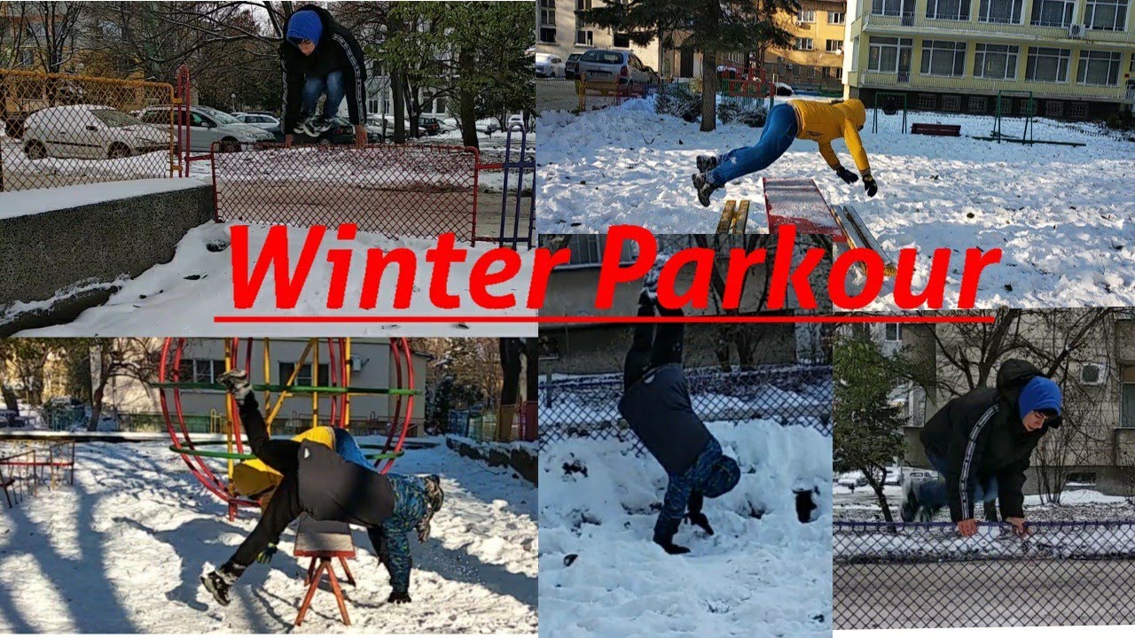 Winter Parkour skills | Зимни Parkour умения - YouTube